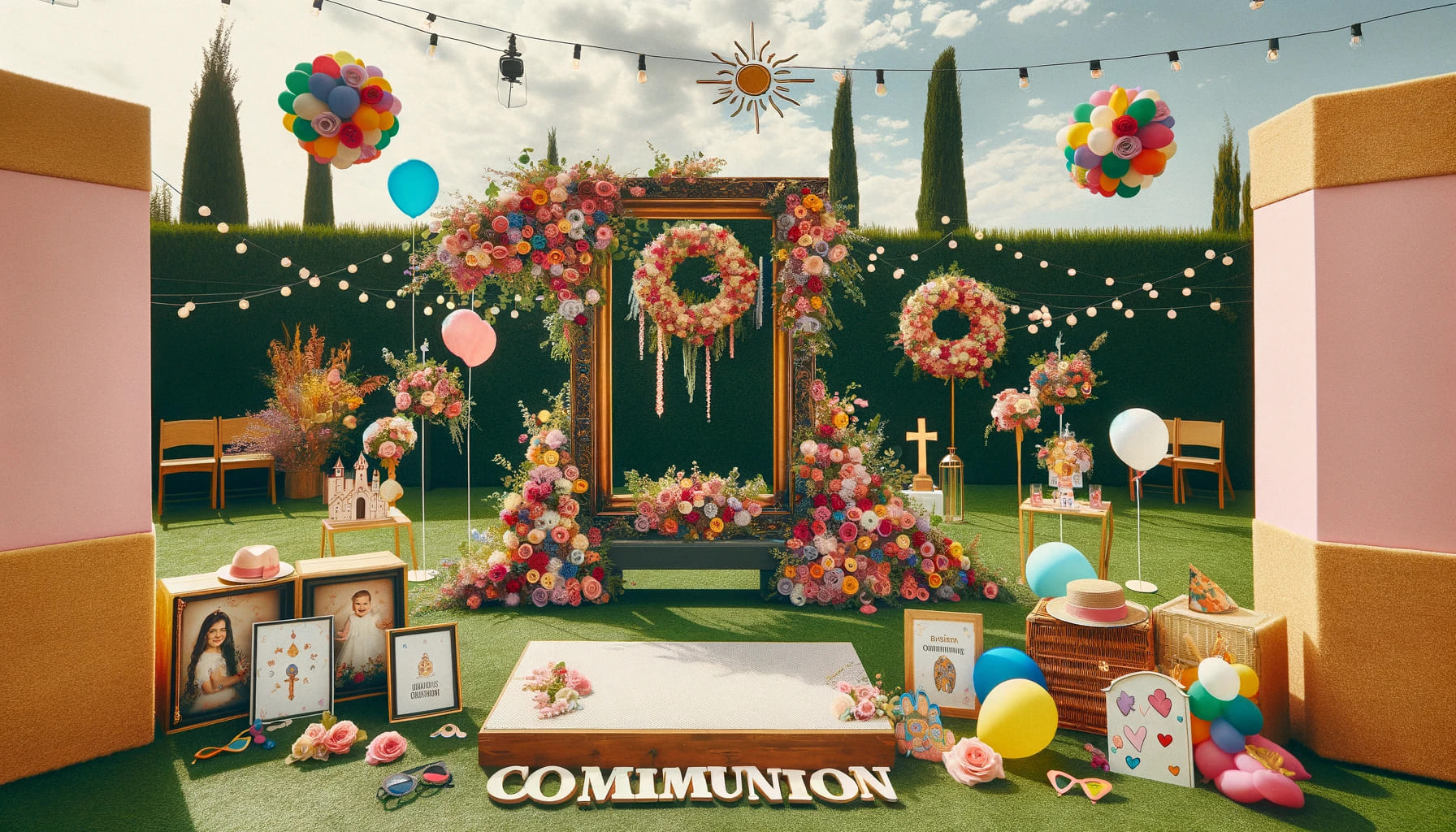 Cómo montar un Photocall al aire libre para una comunión perfecta